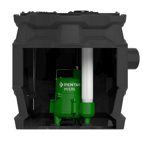 SB24SRM Pentair Myers 24"x24" Pre-Plumbed Sewage Package SB24 Series ...