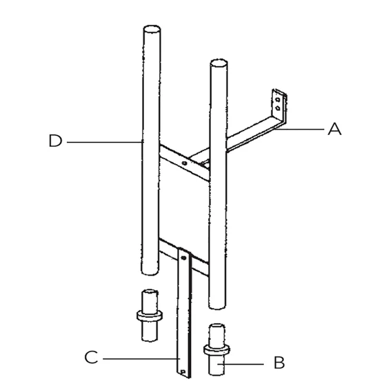 A10-2024EXT Goulds Centripro 24" Guide Rail Extension Kit For Use With ...