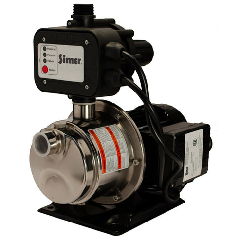 4075SS Simer Total Home Water Pressure Booster Pump System (3/4 HP ...